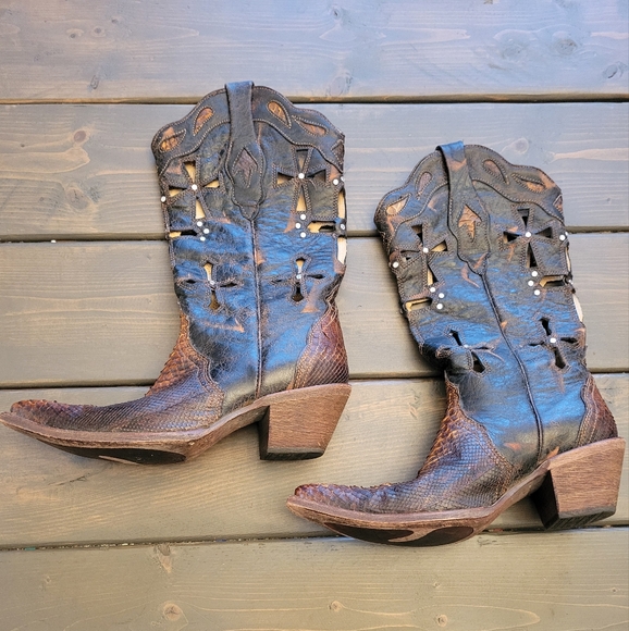 Corral | Shoes | Corral Vintage Genuine Python Cowgirl Boots Size 8 ...